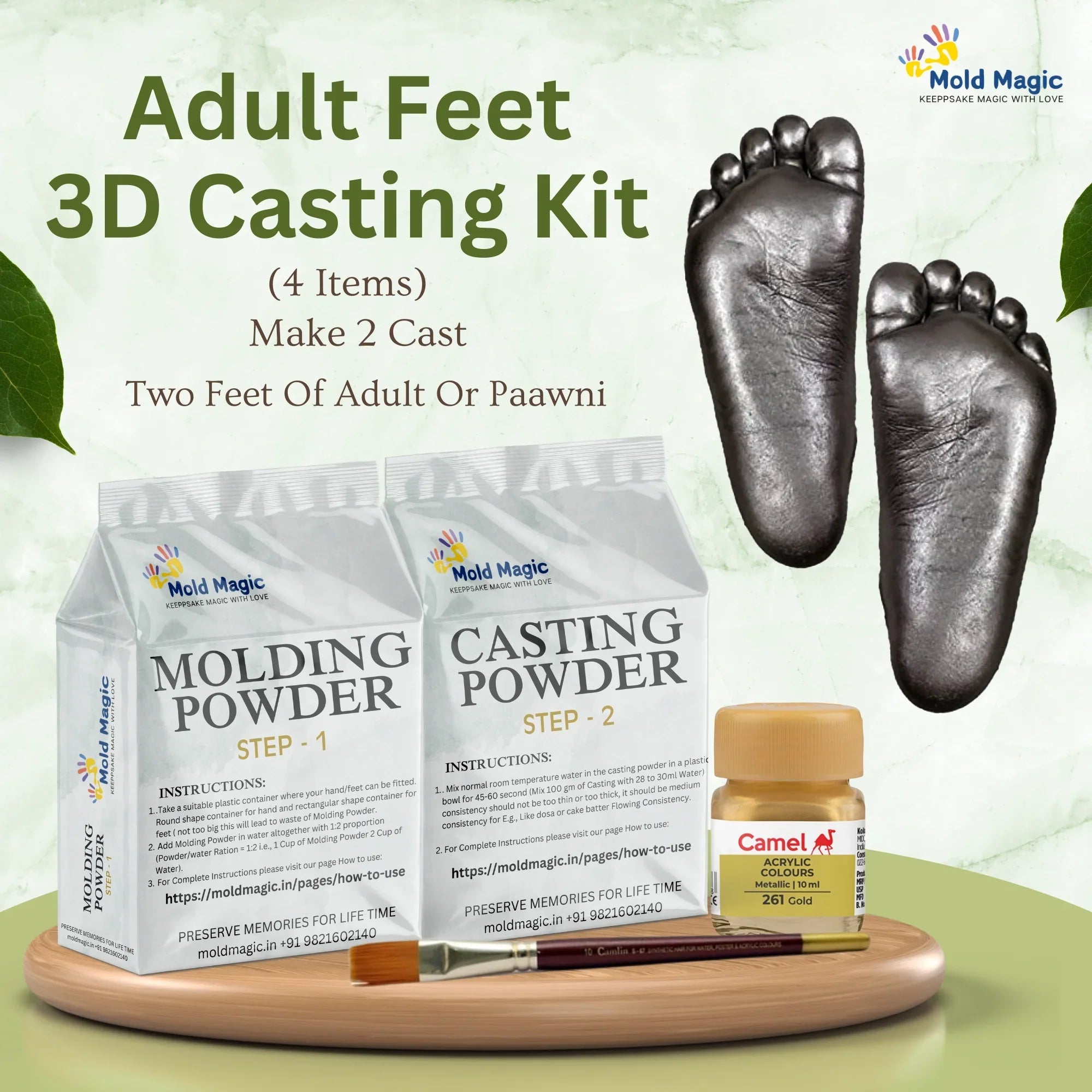 Adult Feet 3D Casting Kit (Both Feet) – Mold Magic